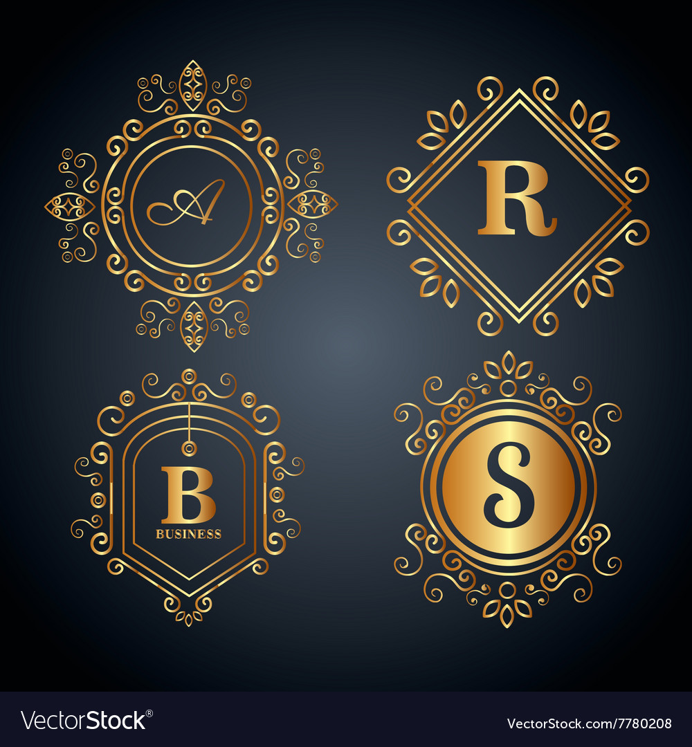 Monogram background design Royalty Free Vector Image