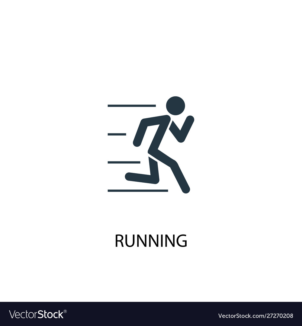 Running icon simple element Royalty Free Vector Image