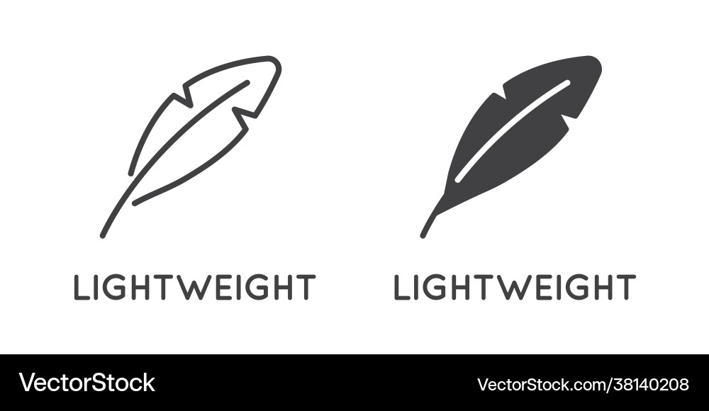 Set minimal weight and scales related line Vector Image