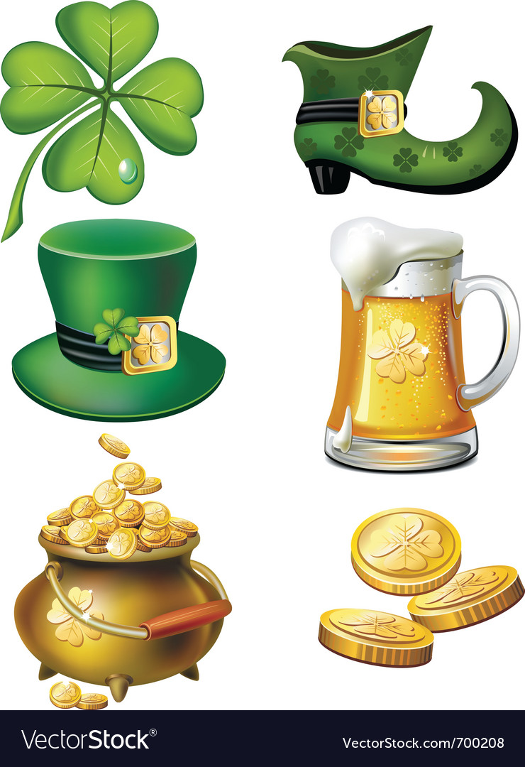 St patrick day set Royalty Free Vector Image - VectorStock