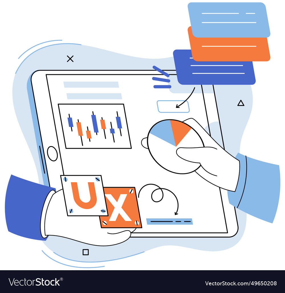 Ux design metaphor user interface bridge Vector Image Ux design metaphor user interface bridge Vector Image