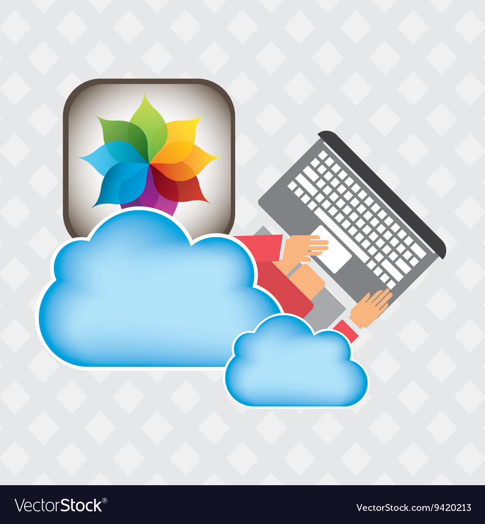 Application service design Royalty Free Vector Image