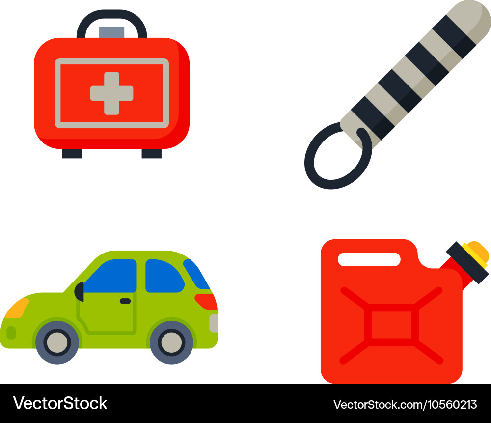Auto transport motorist icons Royalty Free Vector Image