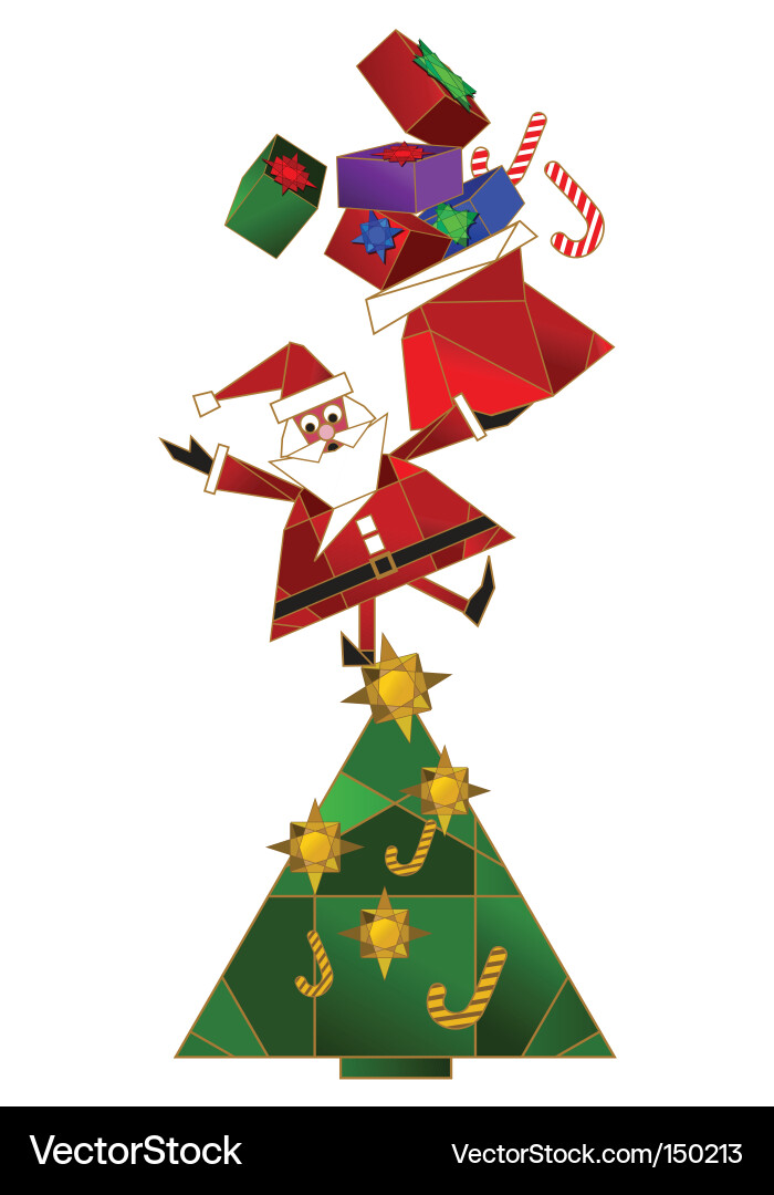Cartoon santa background Royalty Free Vector Image