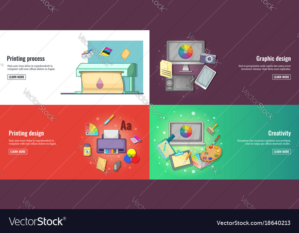 Creative process graphic design or web design Vector Image