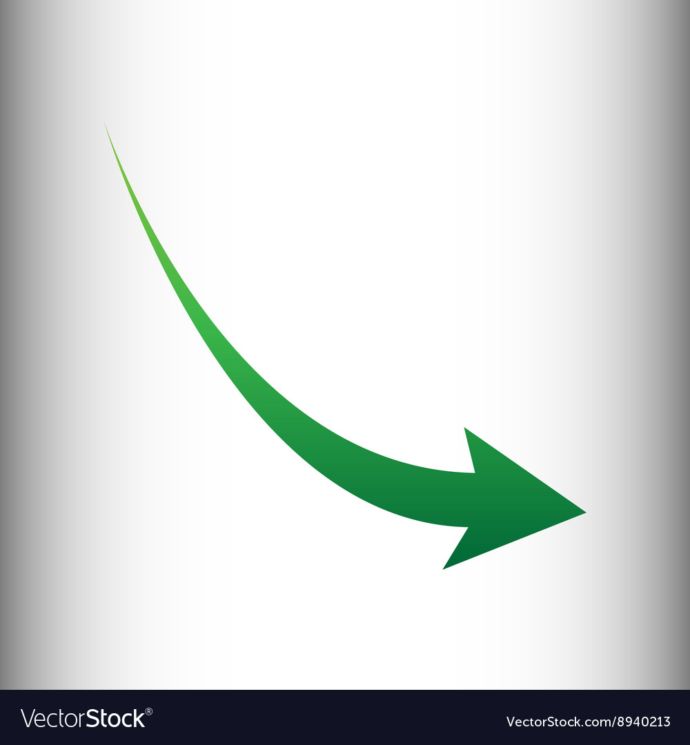 Declining arrow sign Royalty Free Vector Image
