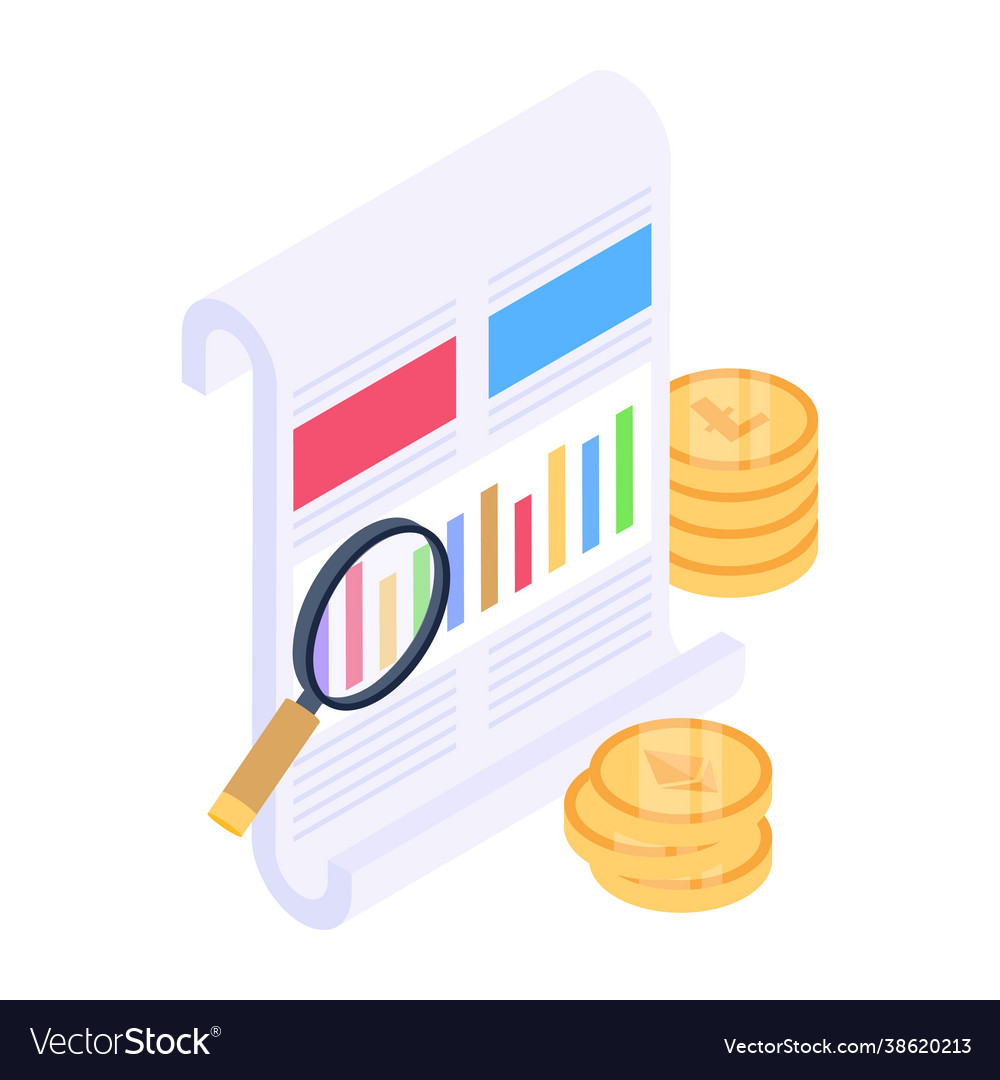 Financial analysis Royalty Free Vector Image - VectorStock