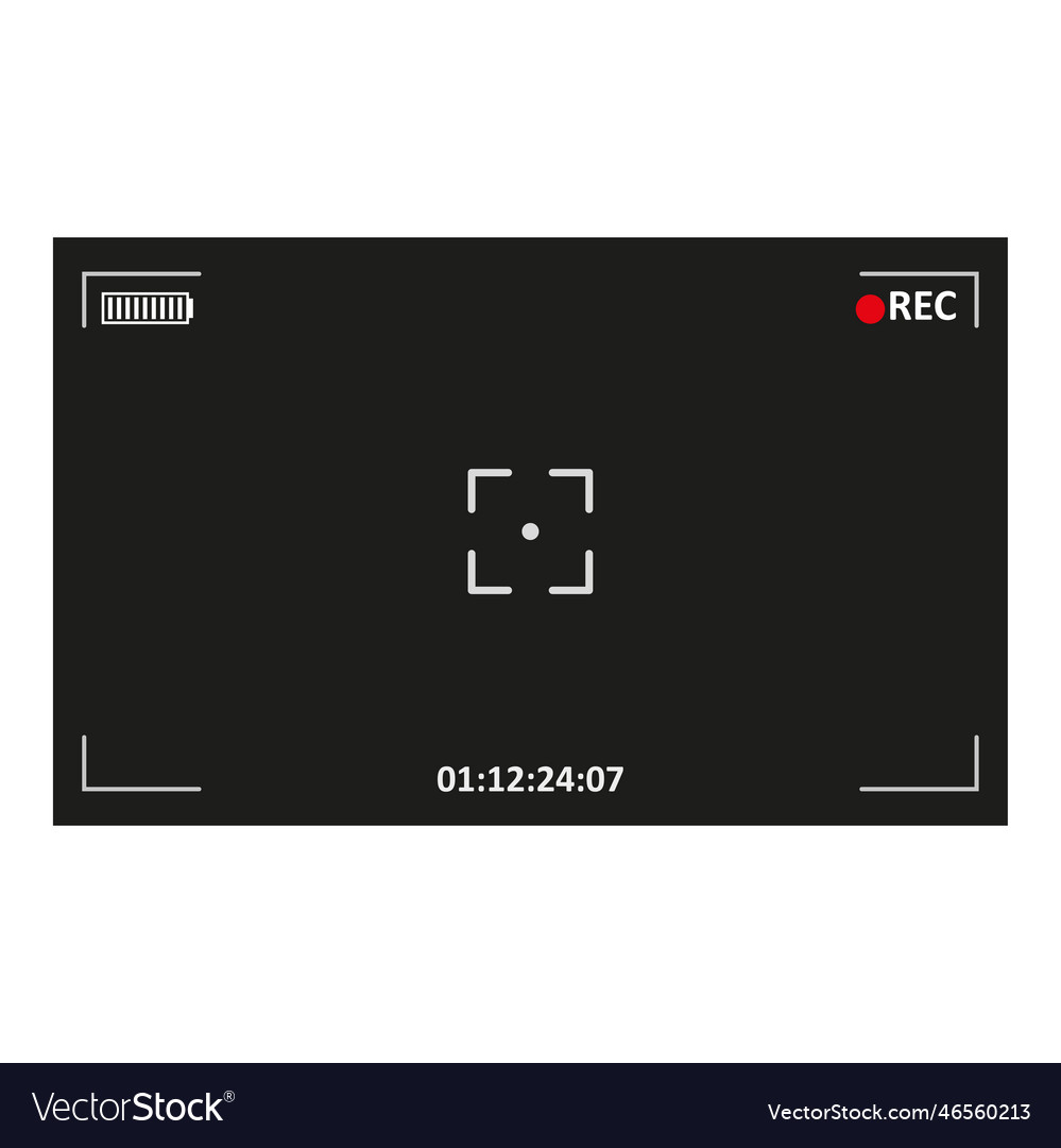 Flat camera focus icon digital technology Vector Image