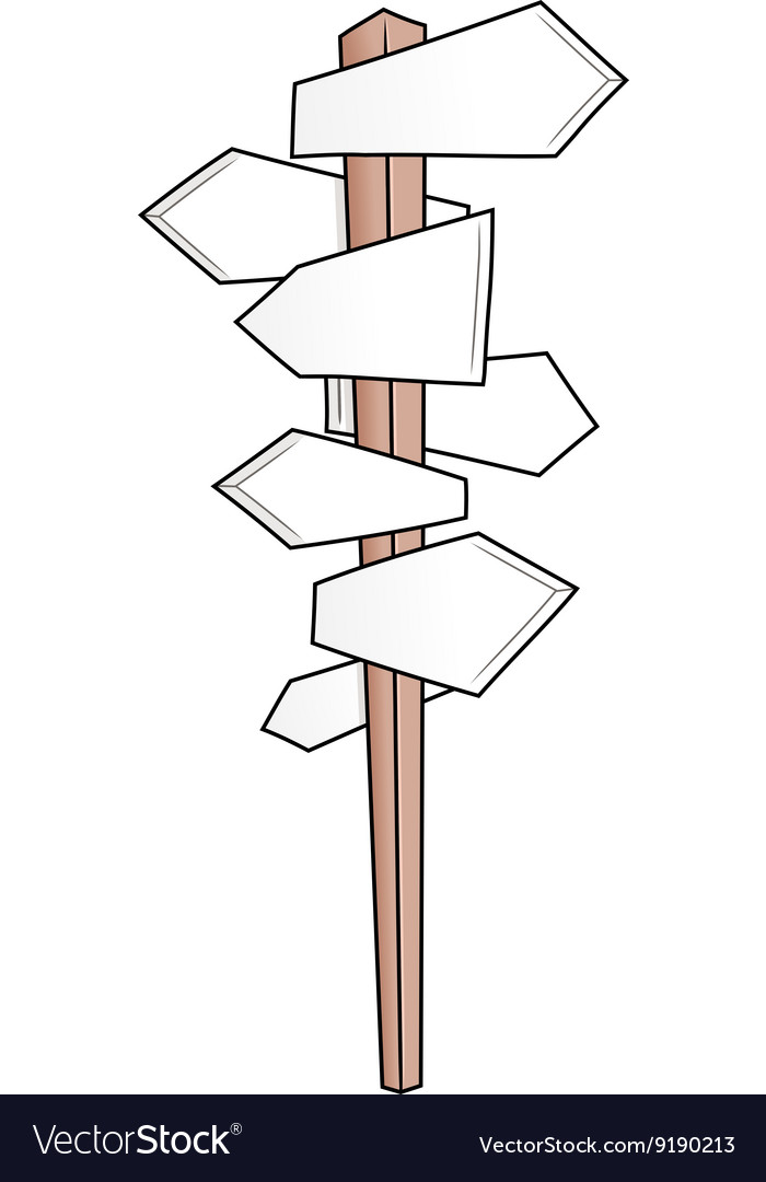 Guide sign Royalty Free Vector Image - VectorStock