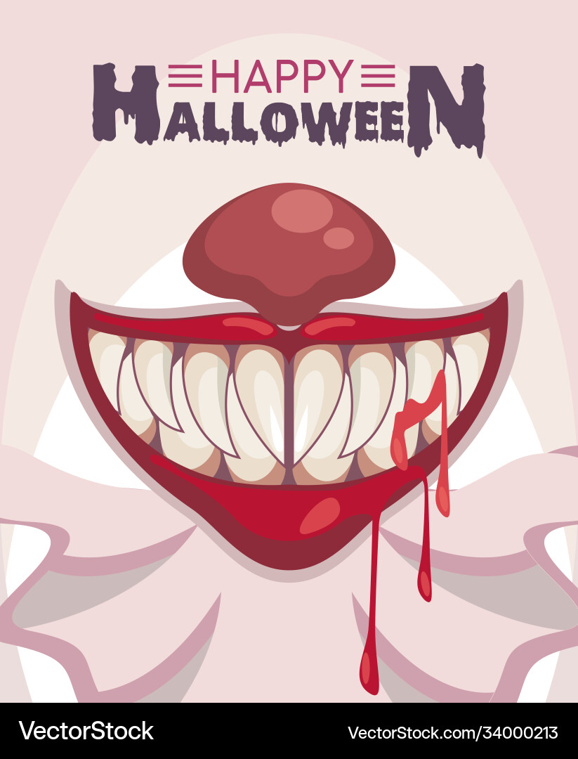 Happy halloween horror celebration poster Vector Image