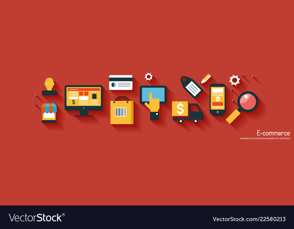 Infographics background e-commerce Royalty Free Vector Image