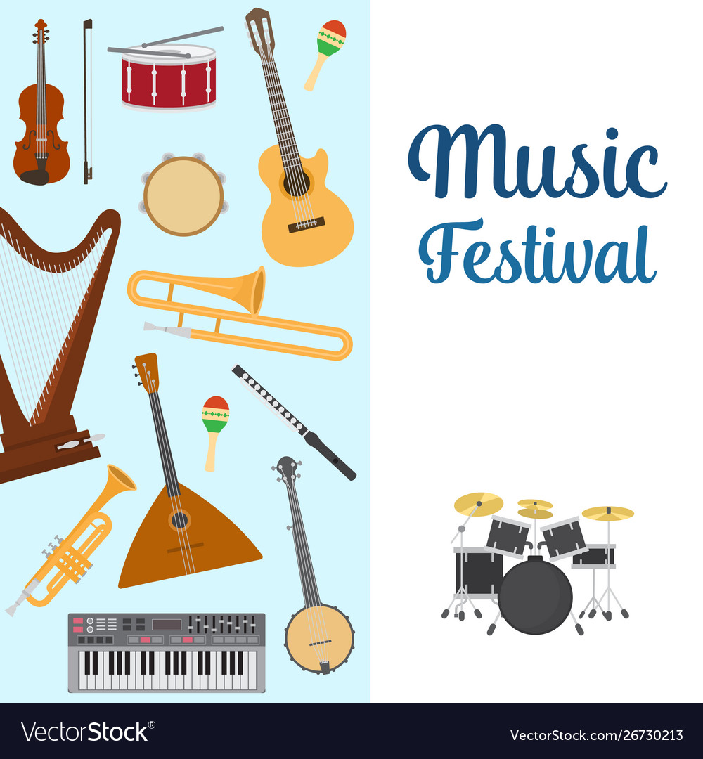 Musical instruments set Royalty Free Vector Image