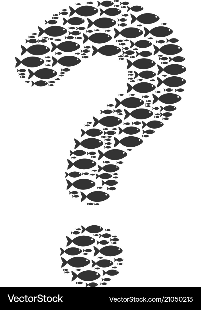 Prompt composition of fish icons Royalty Free Vector Image