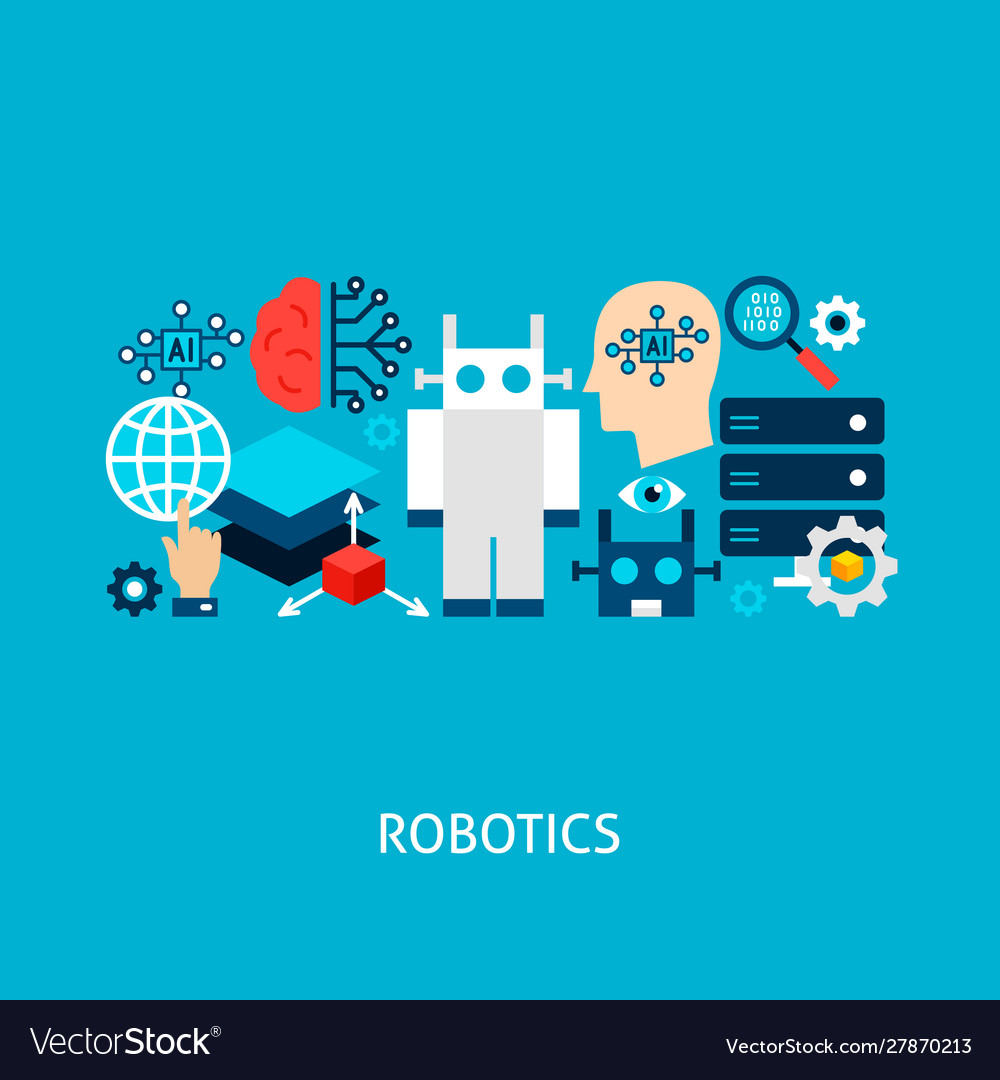 Robotics concept Royalty Free Vector Image - VectorStock