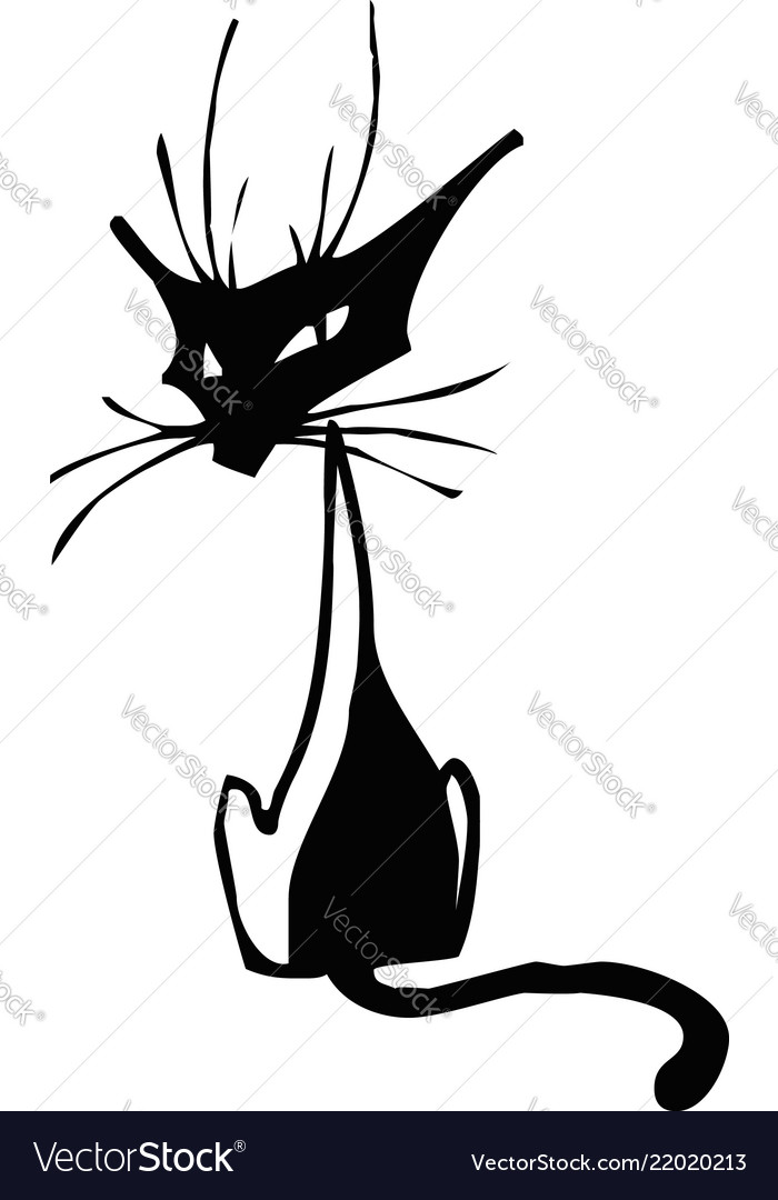 Strict cat Royalty Free Vector Image - VectorStock
