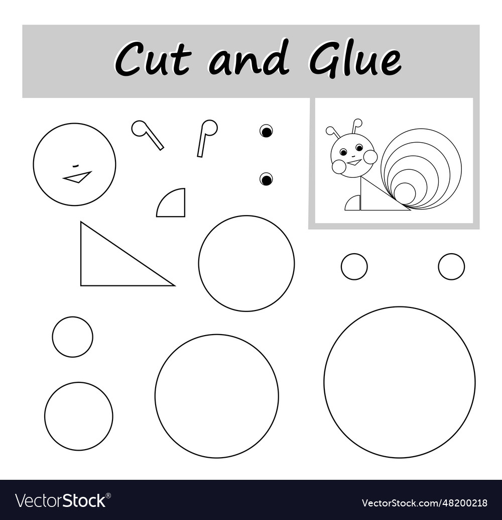 Color cut parts of the image and glue on the paper