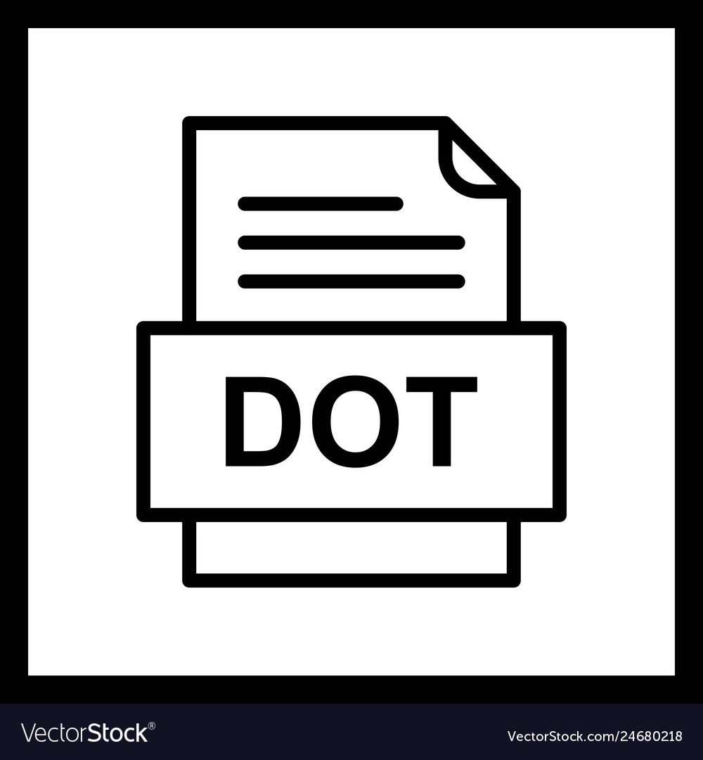 Dot file document icon Royalty Free Vector Image