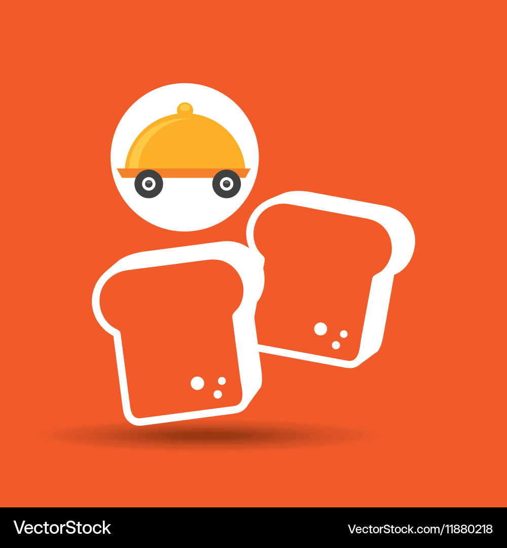 Fast delivery food bakery icon Royalty Free Vector Image