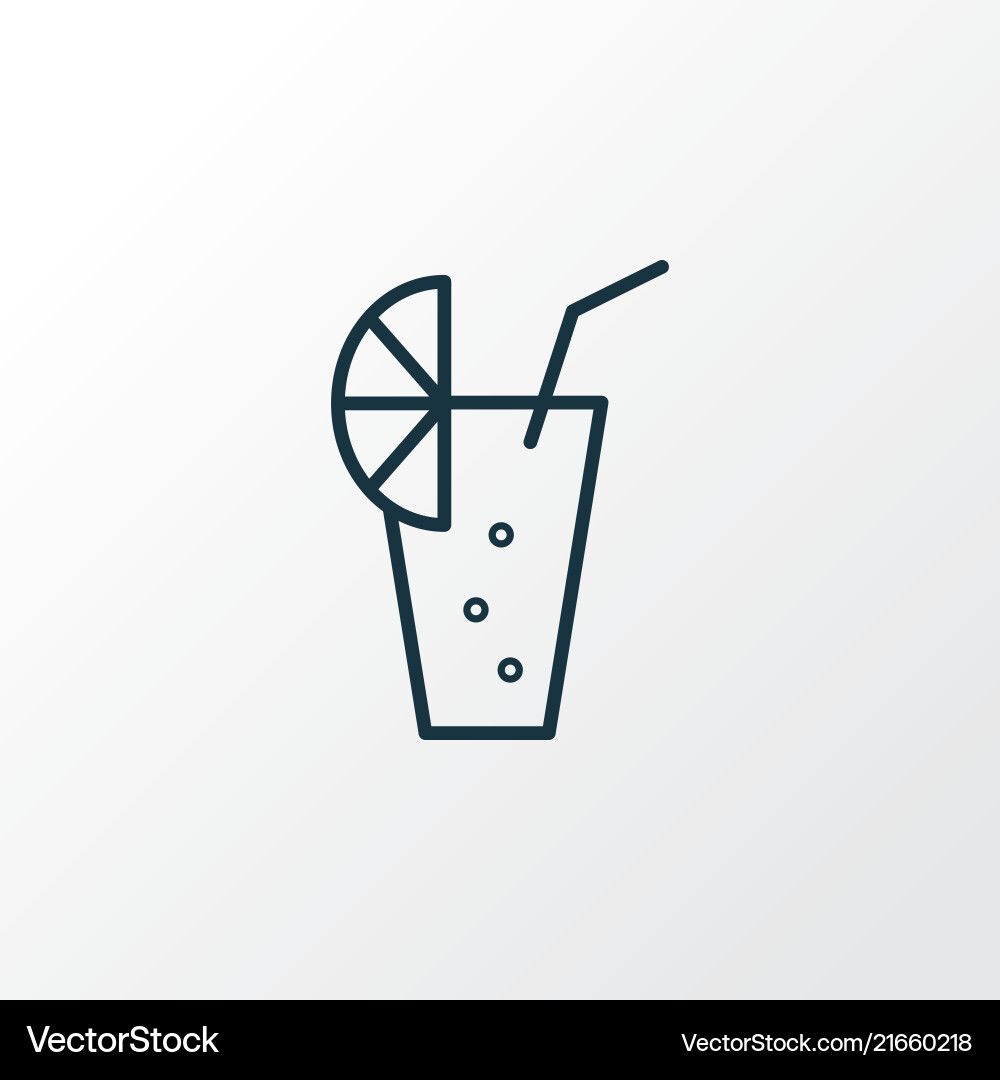 Lemonade icon line symbol premium quality Vector Image