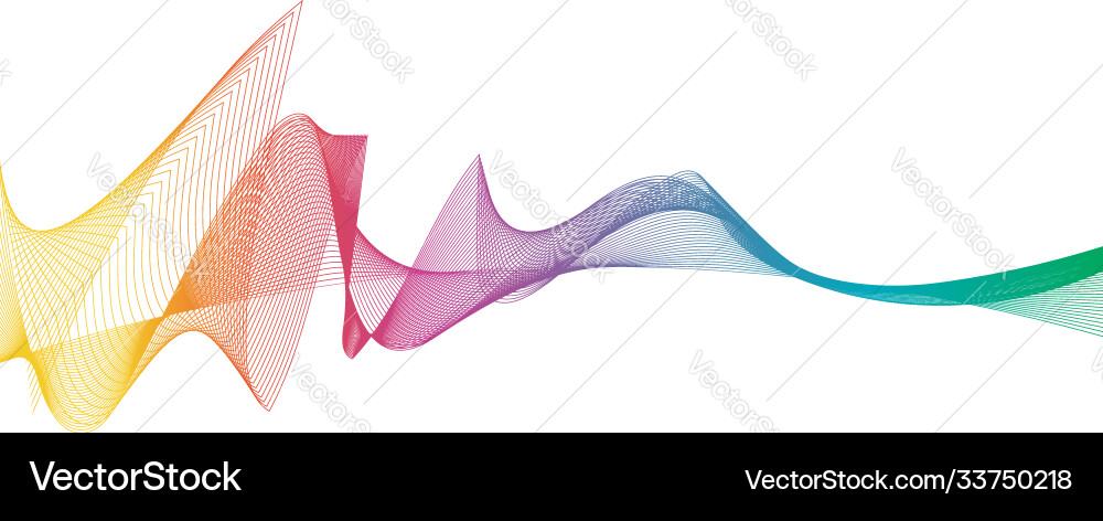 Sound wave rhythm abstract wavy stripes Royalty Free Vector