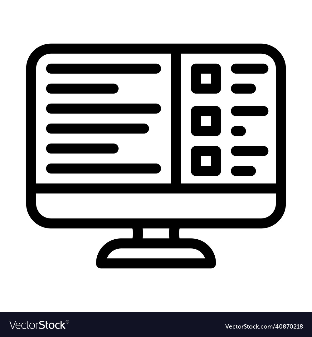 Test online line icon Royalty Free Vector Image
