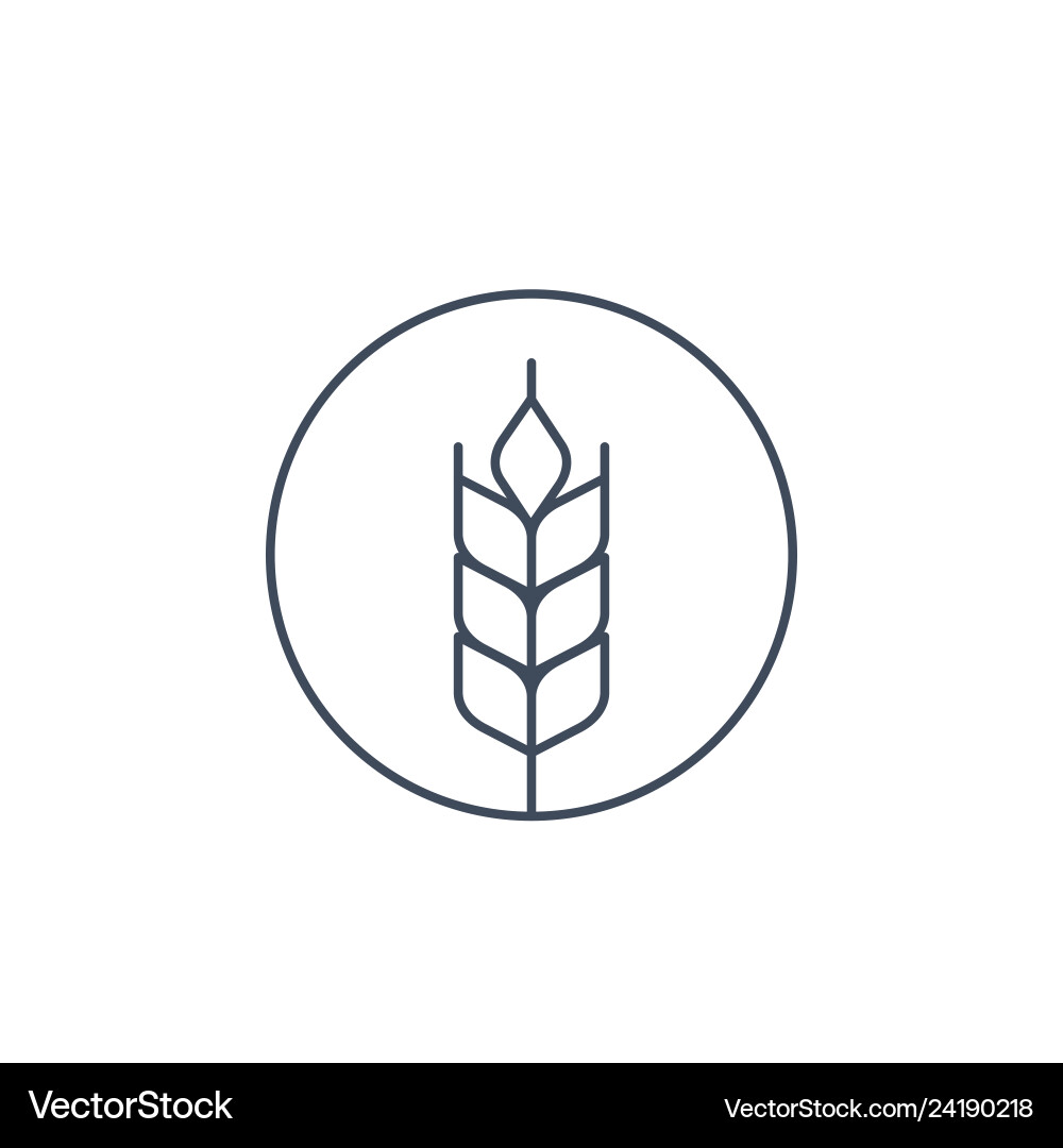 Wheat icon linear Royalty Free Vector Image - VectorStock
