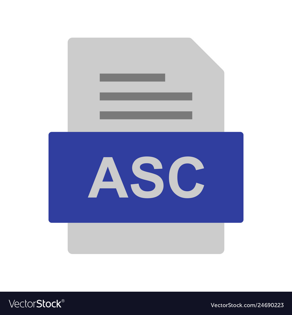 Asc file document icon Royalty Free Vector Image