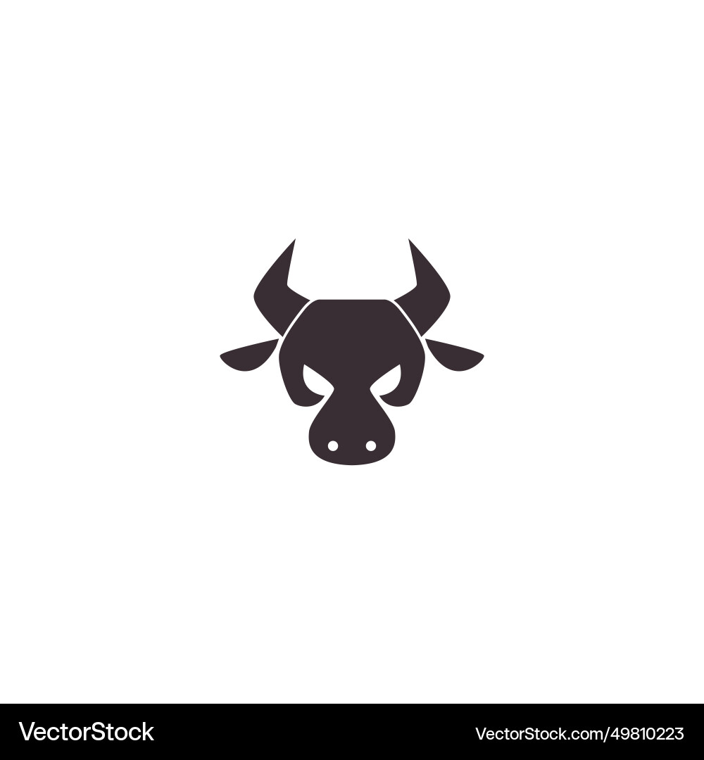 Cow skull mascot icon logo design Royalty Free Vector Image