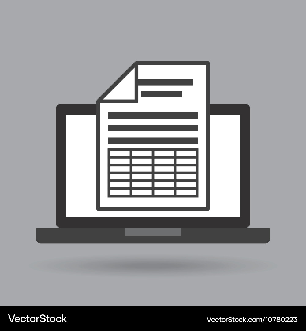 Document format with electronic device Royalty Free Vector