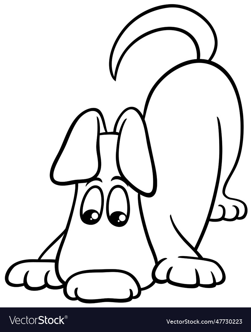 Funny cartoon sniffing dog comic animal character Vector Image Funny cartoon sniffing dog comic animal character Vector Image