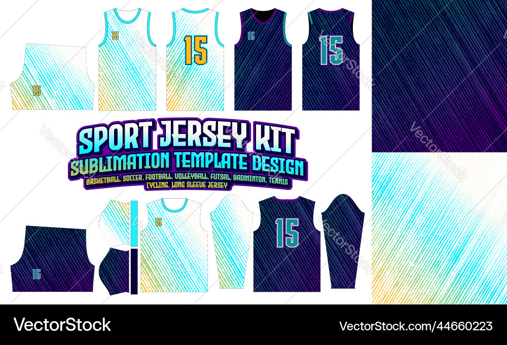 Grunge sport wear jersey design pattern template Vector Image