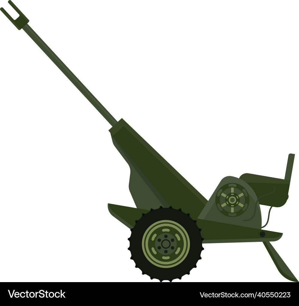 Howitzer icon long-range cannon in camouflage Vector Image