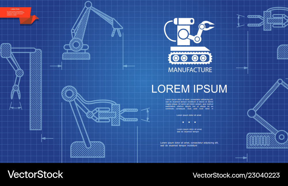 Industrial automated manufacturing template Vector Image