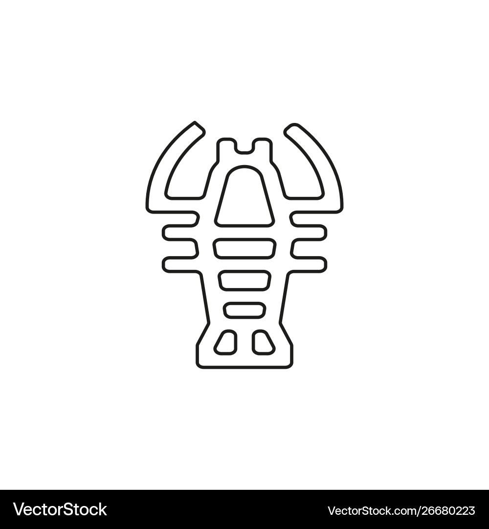 Lobster symbol - crawfish seafood Royalty Free Vector Image