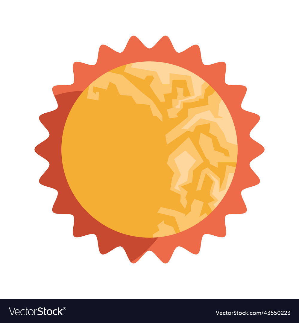 Sun space outer Royalty Free Vector Image - VectorStock