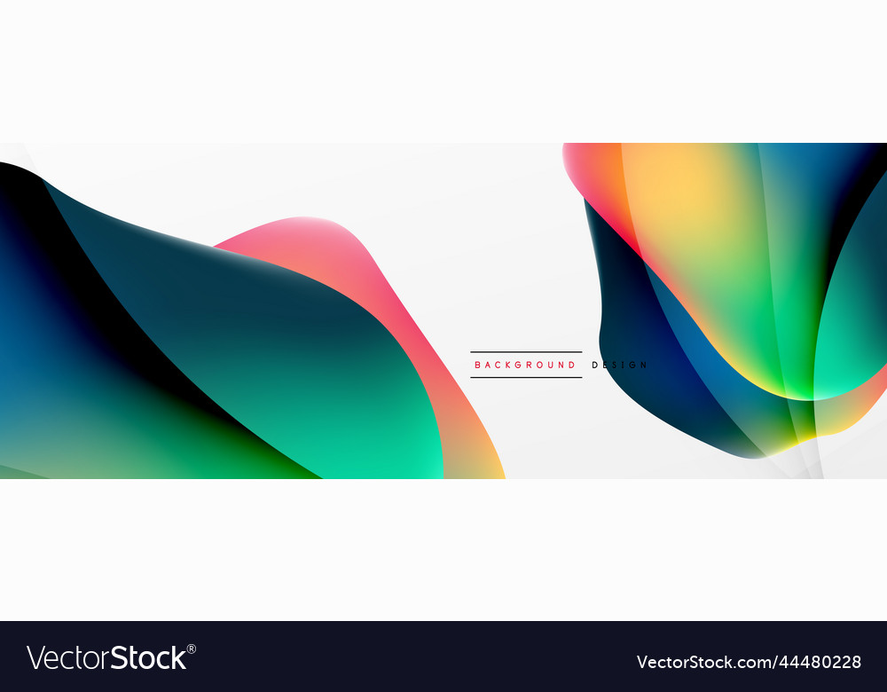 Abstract background fluid gradient color wave Vector Image