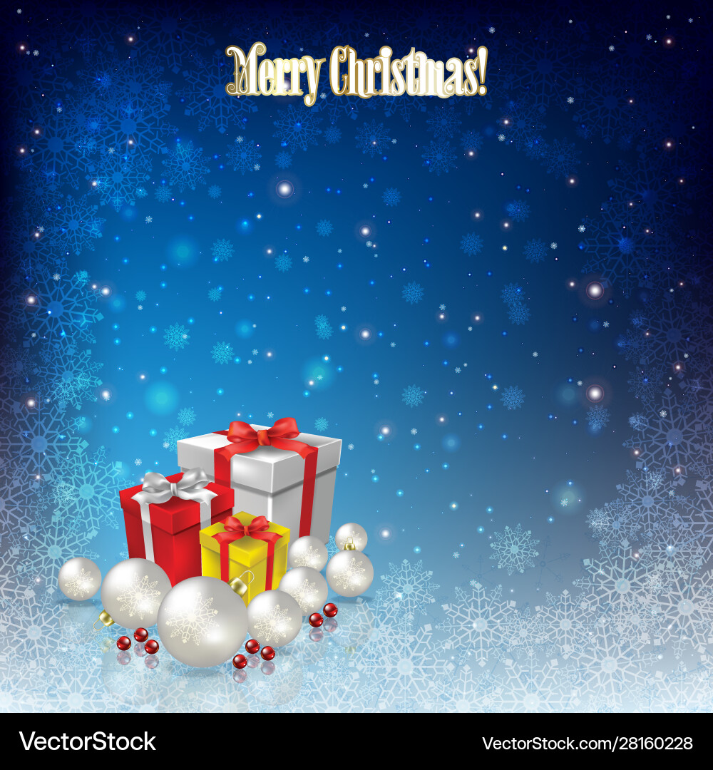 Abstract background with christmas gifts Vector Image