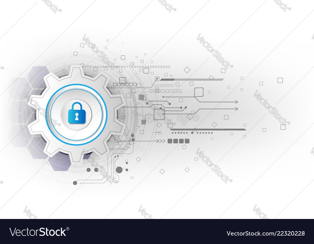 Abstract security digital technology background Vector Image