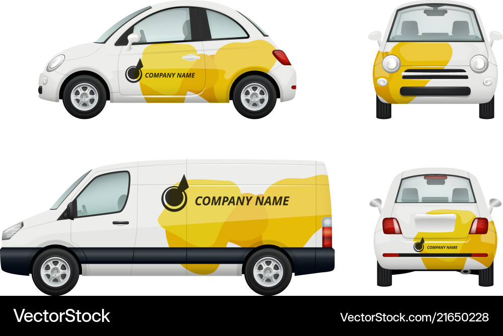 Cars branding realistic Royalty Free Vector Image