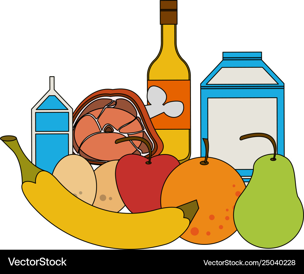Delicious food cartoon Royalty Free Vector Image