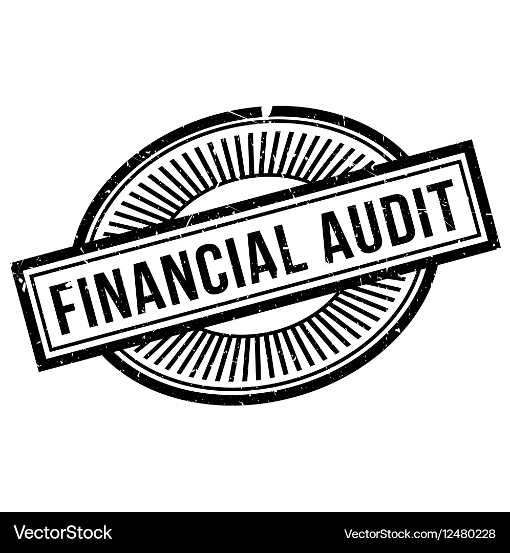 Financial audit rubber stamp Royalty Free Vector Image
