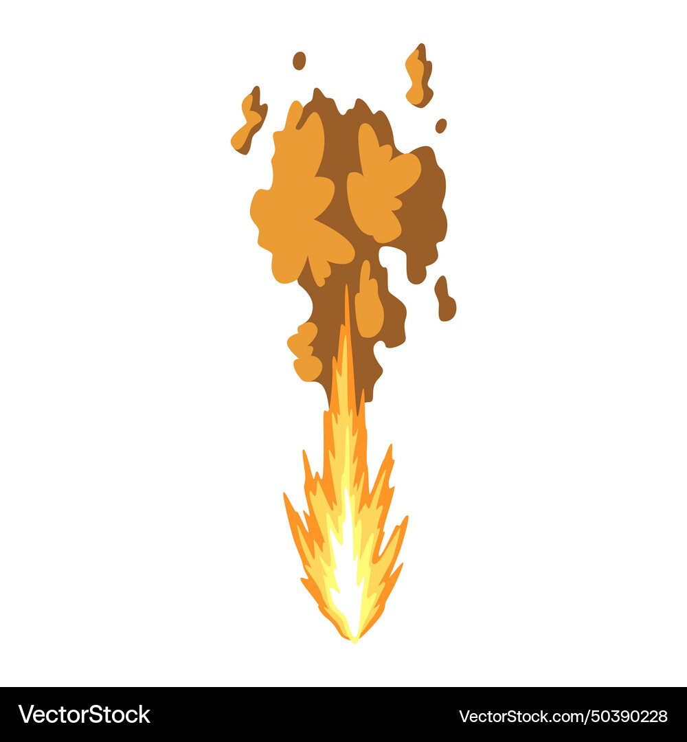 Gun flashe or gunshot animation fire explosion Vector Image