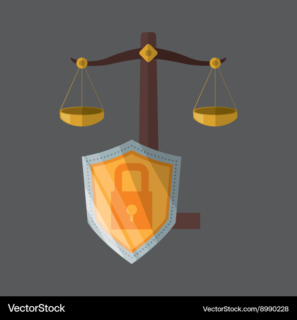 Law concept justice icon colorful editable Vector Image