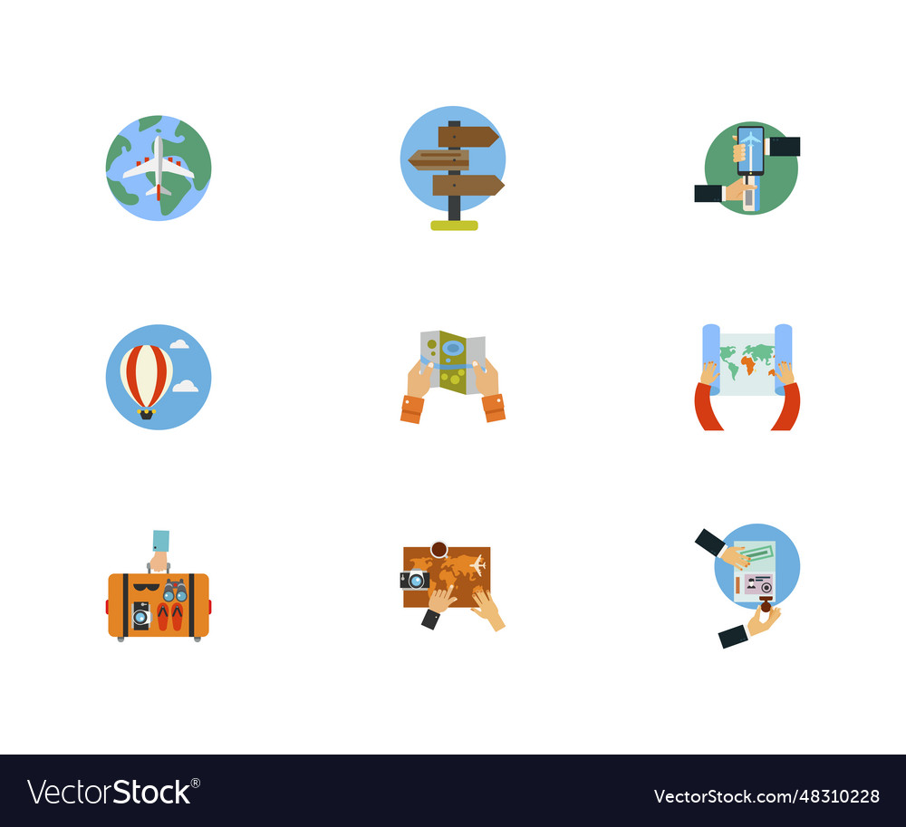 Migration icon set Royalty Free Vector Image - VectorStock