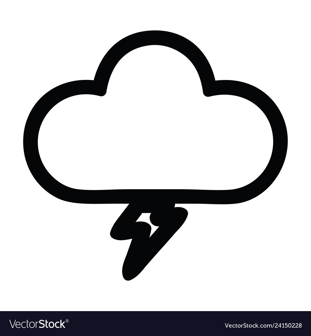 Storm cloud icon Royalty Free Vector Image - VectorStock