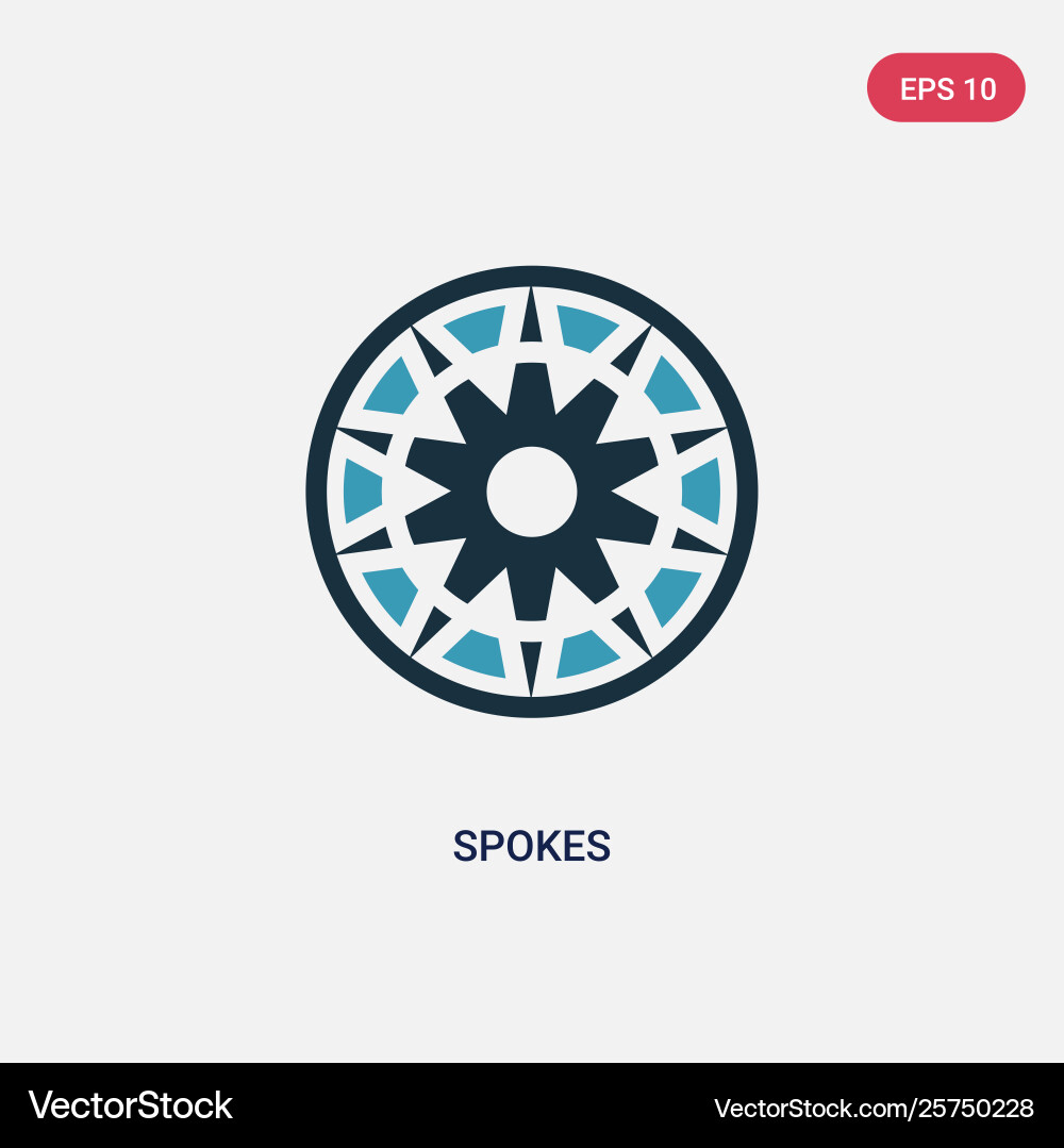 Two color spokes icon from sew concept isolated Vector Image