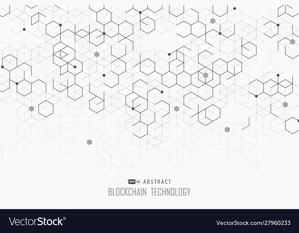 Abstract blockchain technology design Royalty Free Vector
