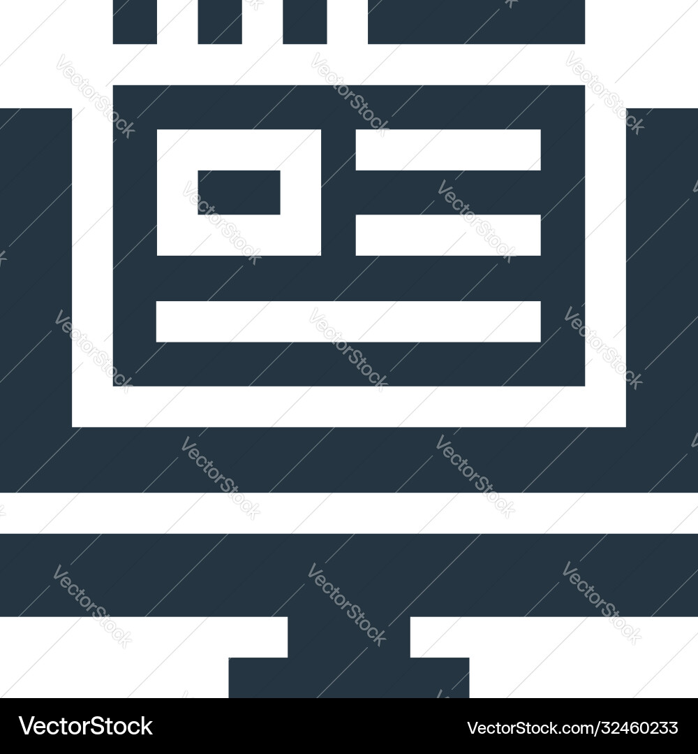 Blog icon isolated on white background outline Vector Image