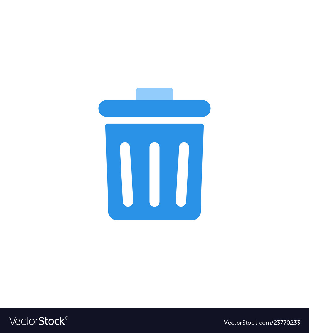 Delete Icon Blue Monochrome Color Royalty Free Vector Image