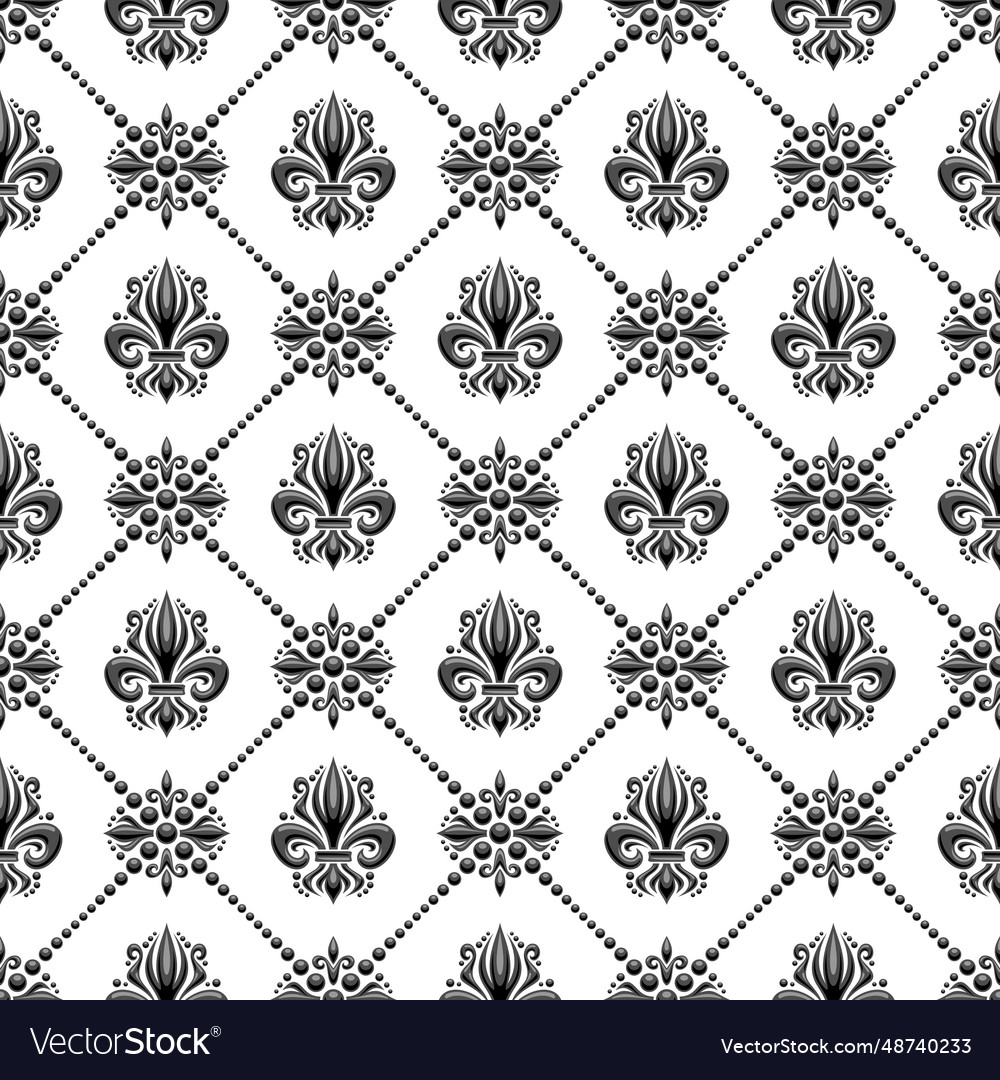 Fleur de lis seamless pattern Royalty Free Vector Image